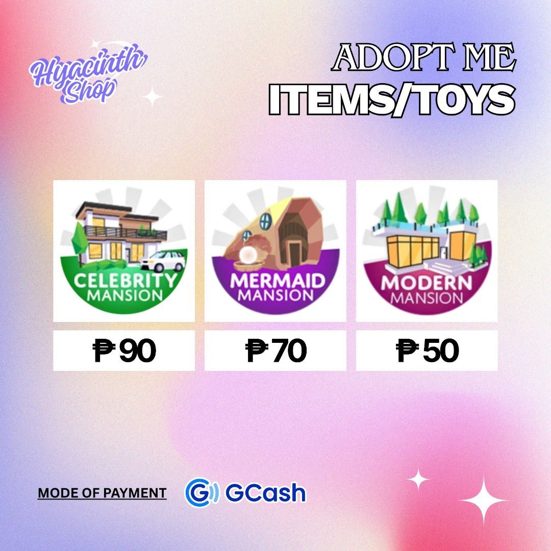 Adopt Me Out of the Game House (Celebrity Mansion, Mermaid Mansion and ...