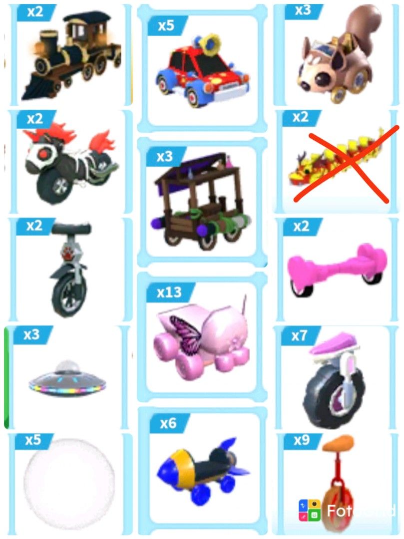 Adopt Me Vehicle, Hobbies & Toys, Toys & Games on Carousell