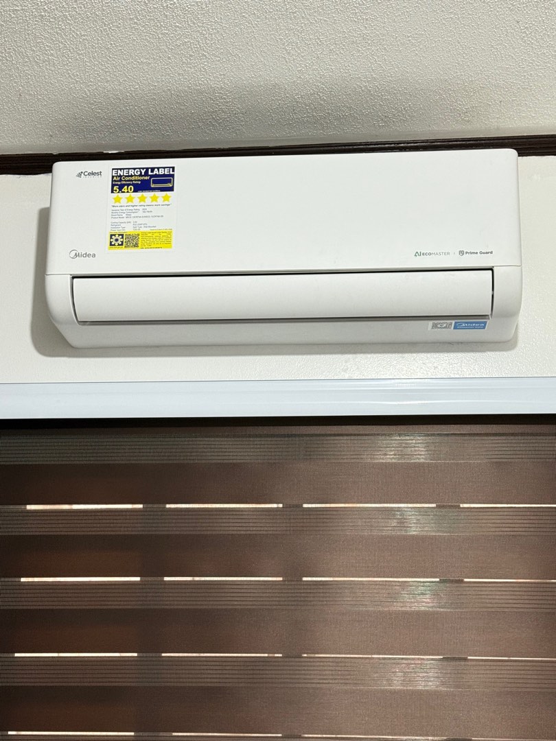 Almost new 1.5hp Midea Split type Aircon, TV & Home Appliances, Air ...