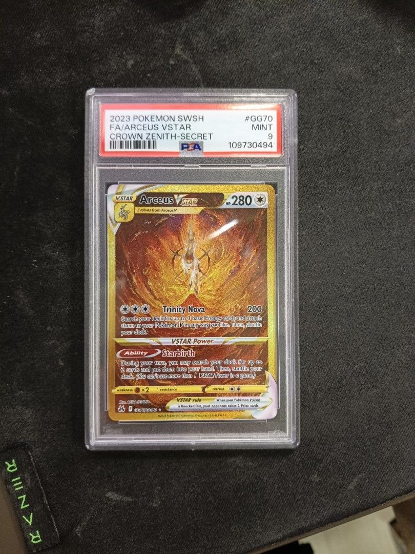 Arceus VSTAR GG70/GG70 PSA9 Pokemon TCG Slab English Crown Zenith ...