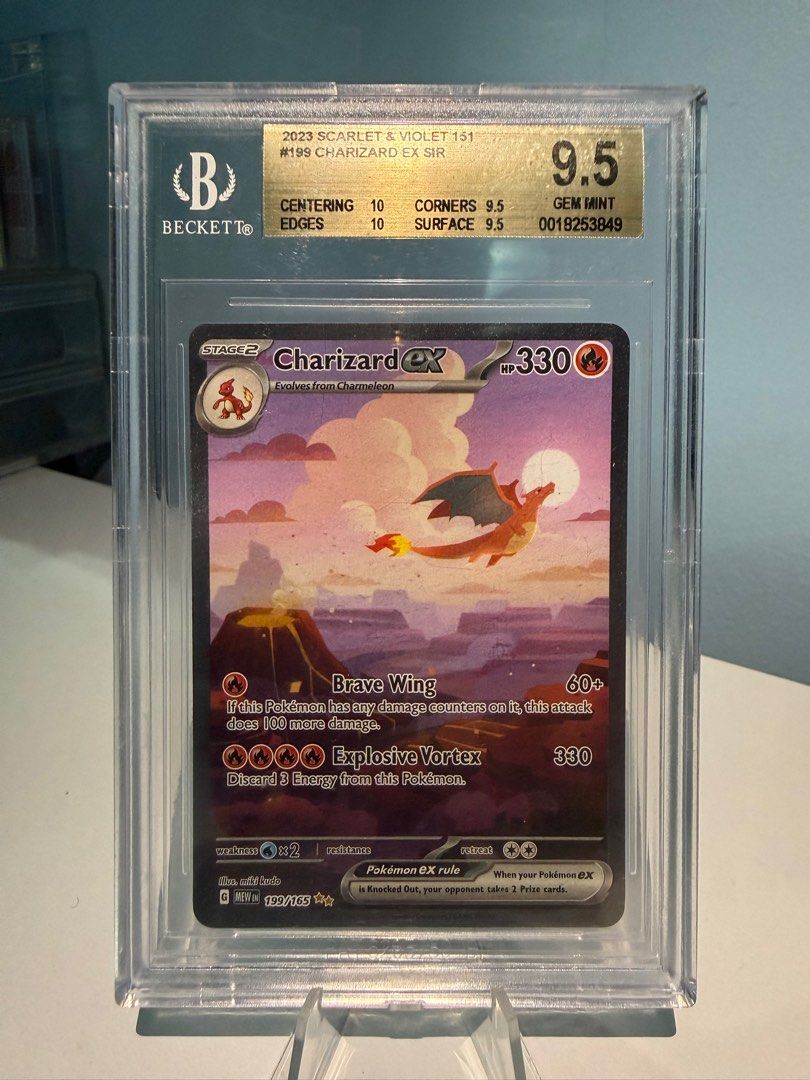 BGS 9.5 CHARIZARD EX 2023 POKEMON SCARLET & VIOLET 151 ENGLISH #199 (2 ...