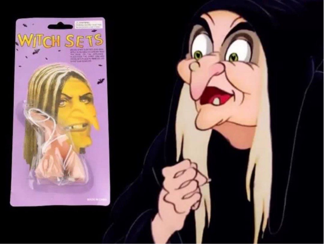 Black Red Wizard's Robe Halloween Cloak Cosplay witch hat gloves nose Masquerade Party Stage ...