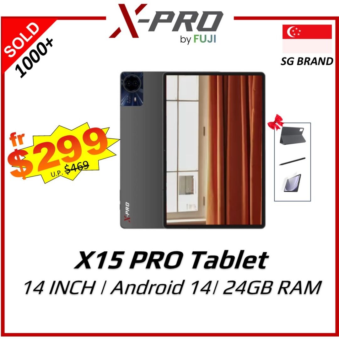 Brand New X15 PRO Tablet- By XPRO- 14 Inch - 24GB RAM - Android 14 ...