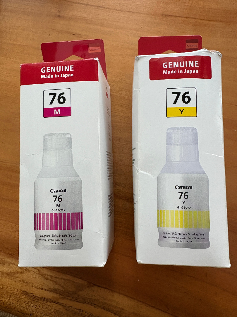 Canon Genuine Ink Cartridge 76 M & Y, Computers & Tech, Printers ...