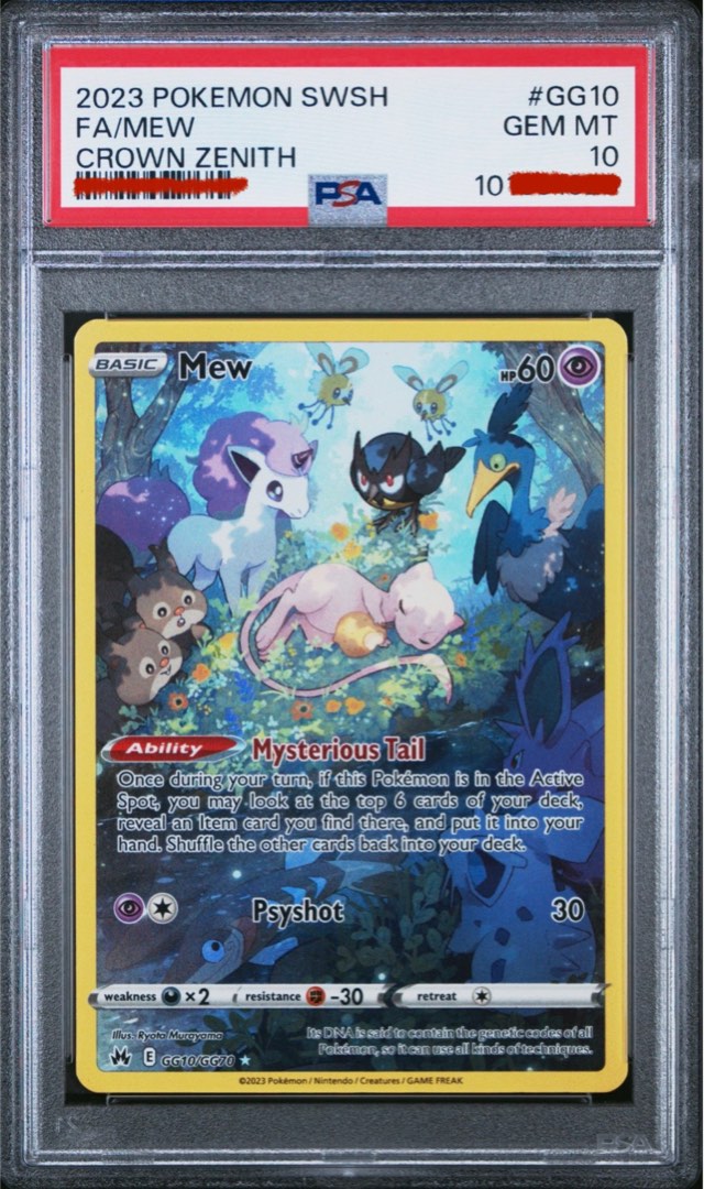[ ️CHEAPEST ️] WTS PSA 10 Mew #GG10 2023 Crown Zenith "Sleeping Mew ...