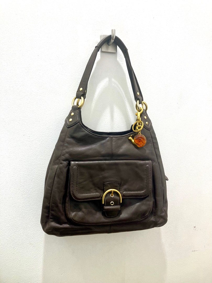 Coach soho belt buckle lynn coffee brown hobo shoulder bag | vintage ...
