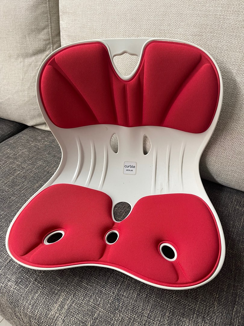Curble Wider Posture Corrector Seat - Red, Furniture & Home Living ...