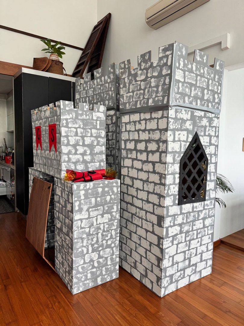 DIY Cardboard Castle Play Set, Hobbies & Toys, Toys & Games on Carousell