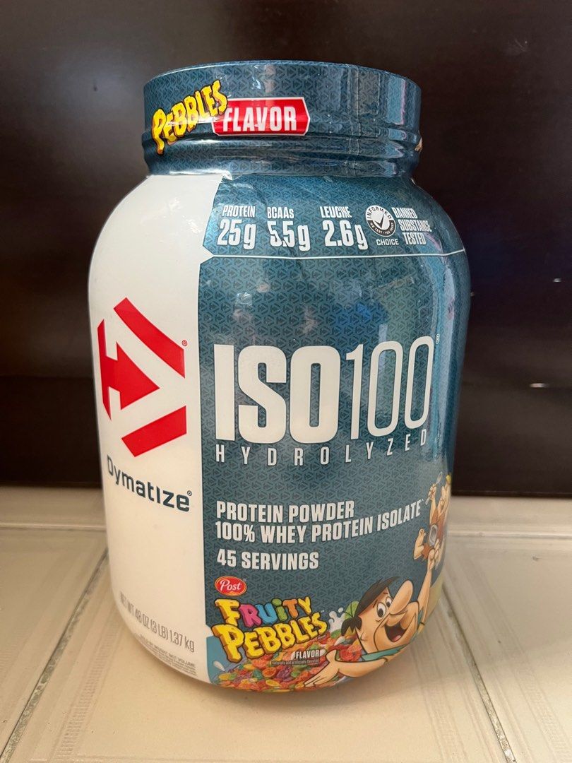 Dymatize ISO100 hydrolyzed 3lbs, Health & Nutrition, Health Supplements ...