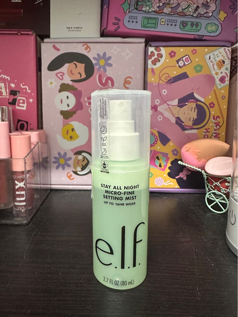 Elf Stay All Night Micro Fine Setting Mist Up to 16 HR Wear (80ml ...
