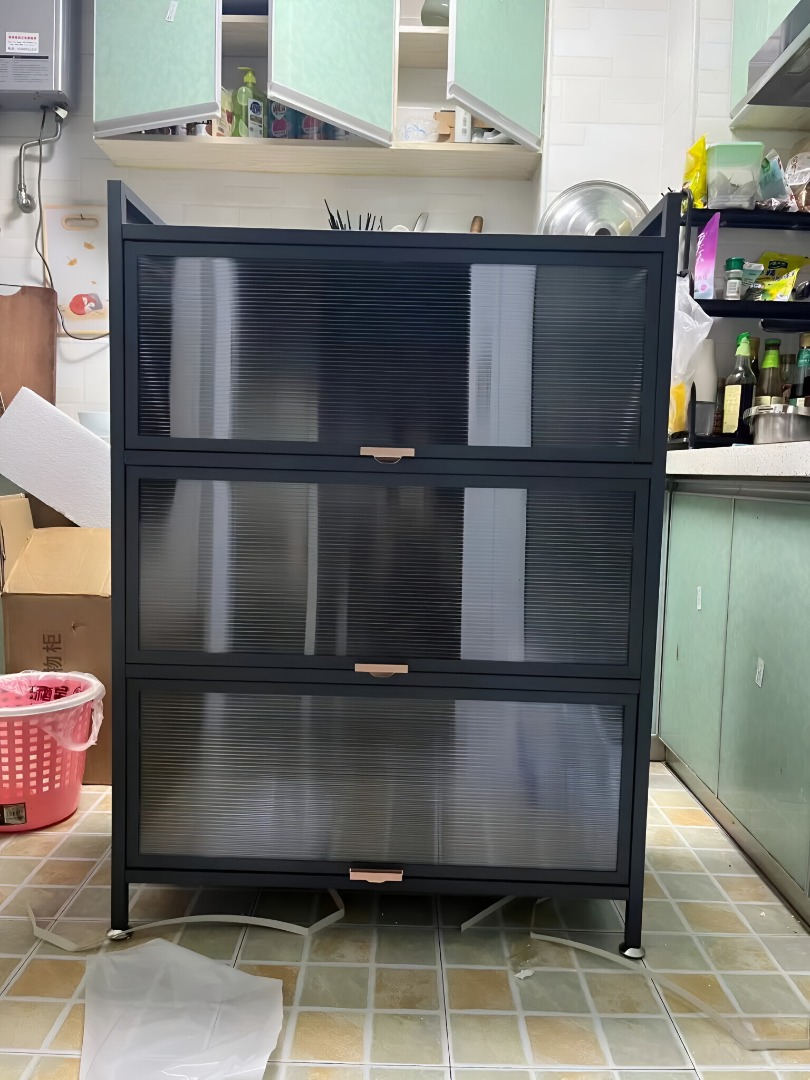 Extra-thick kitchen storage rack thickened dining cabinet cabinet ...