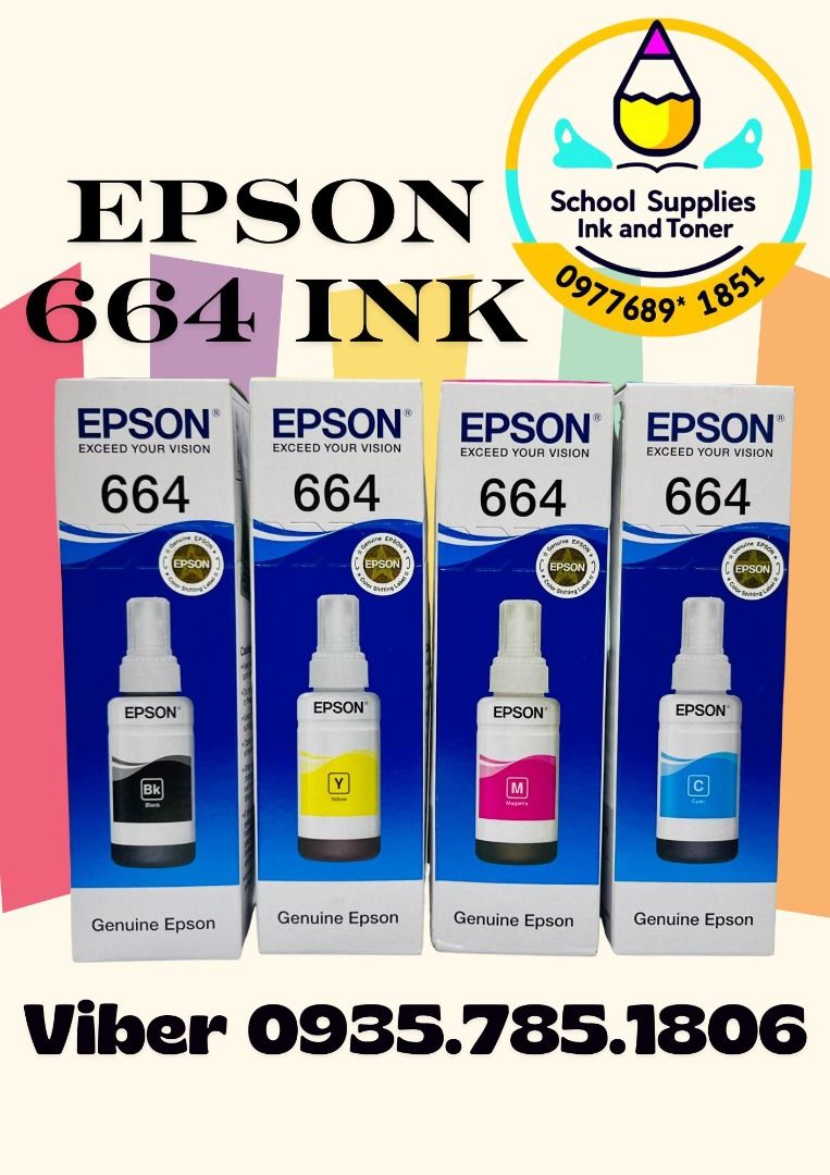 FOR SALE ONHAND! Original Epson 664 Ink Black Epson L100 L110 L111 L130 ...