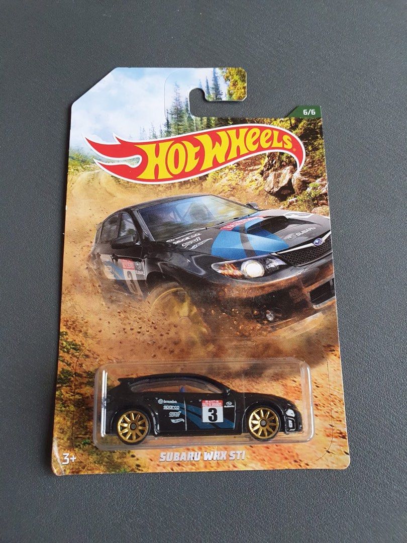 Hot Wheels subaru wrx sti backroad rally jdm black 3 jdm diecast 1/64 ...