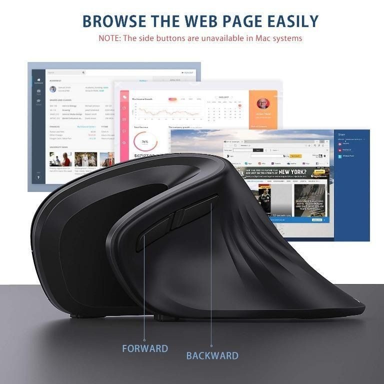 Jelly Comb Bluetooth Ergonomic Mouse Magic Vertical Wireless Bluetooth ...