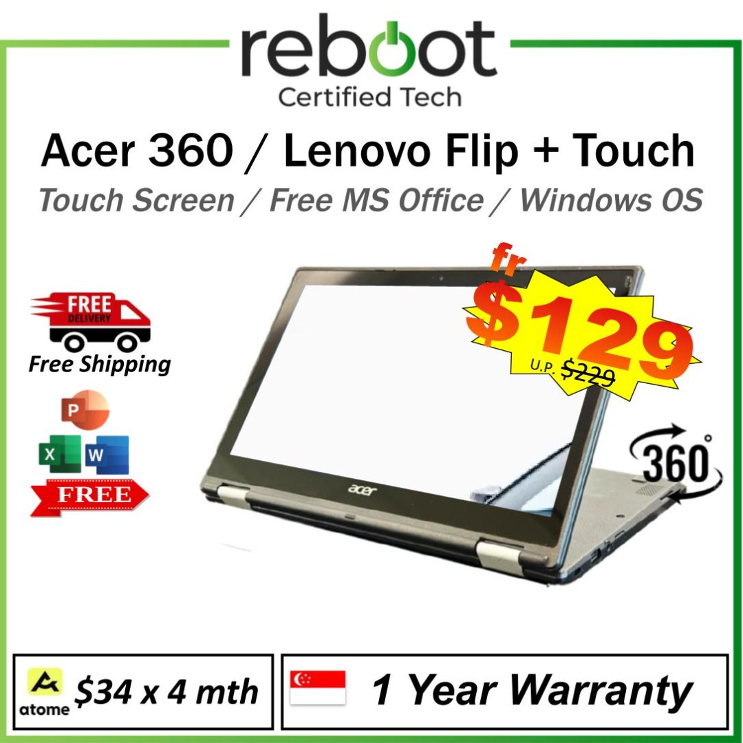 Lenovo 360 Flip Laptop - Acer 360 Flip Laptop Available - Able to Flip ...