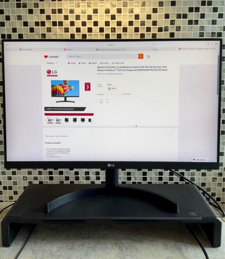 LG 24MK600 24 Inch FHD IPS LED Monitor, Computers & Tech, Parts ...