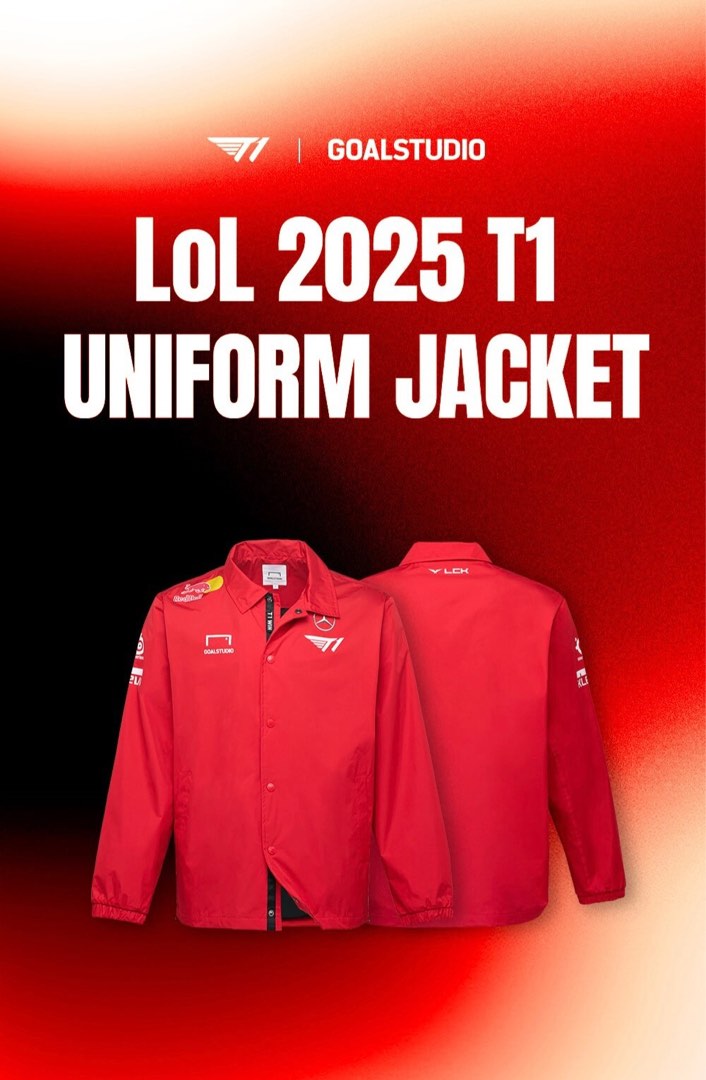 【LOL】 2025 T1 Uniform Jacket, 興趣及遊戲, 收藏品及紀念品, 韓流 - Carousell