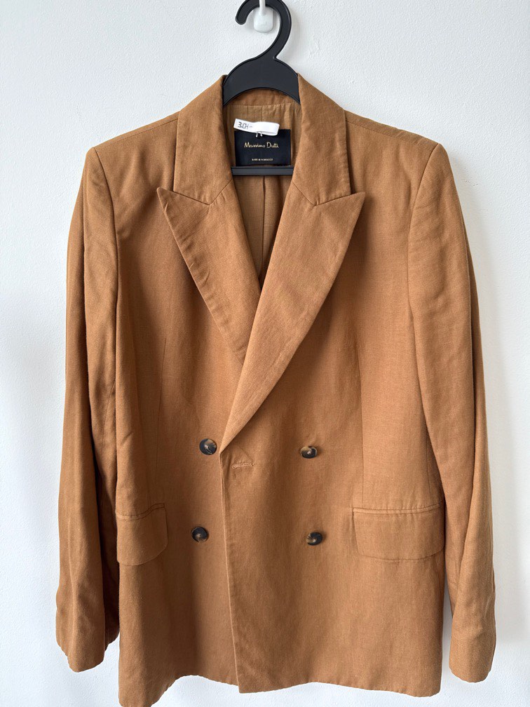 Massimo Dutti Lyocell linen blazer US 8 Eur 40, Women's Fashion, Coats ...