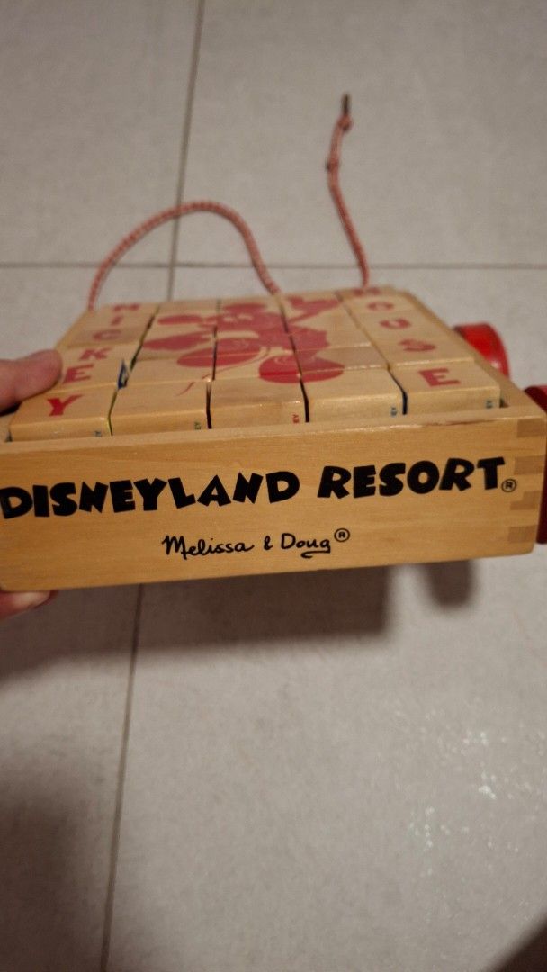 Melissa & Doug Disney Mickey Mouse ABC/123 Wood Blocks & Cart, Hobbies ...