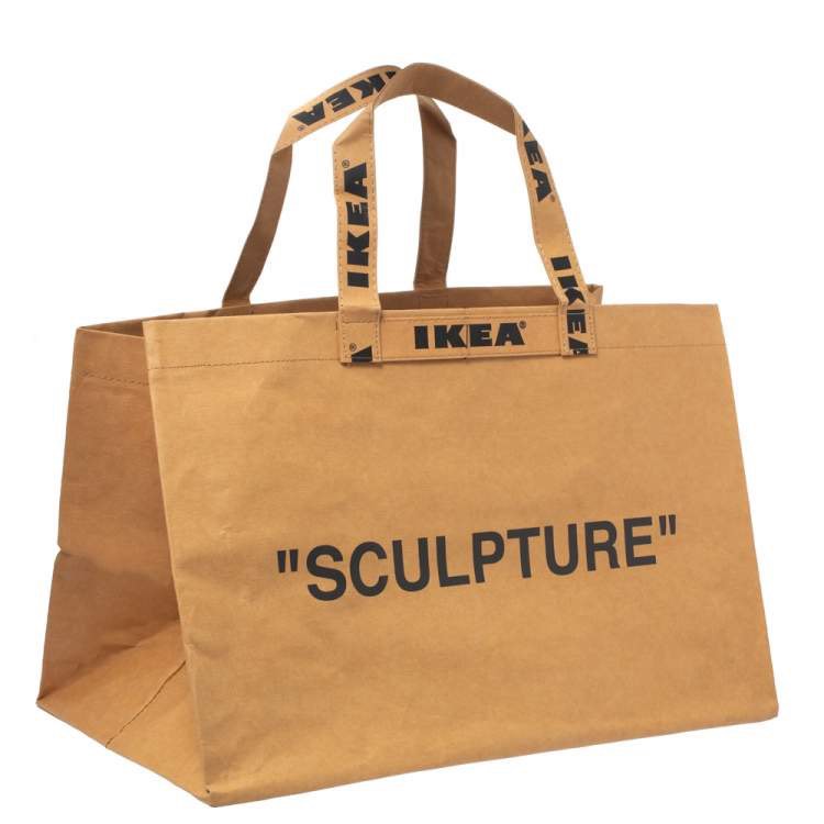 OFF-WHITE / IKEA MARKERAD Large 21 Gallon Carrier Tote Bag "Brown" IKEA ...