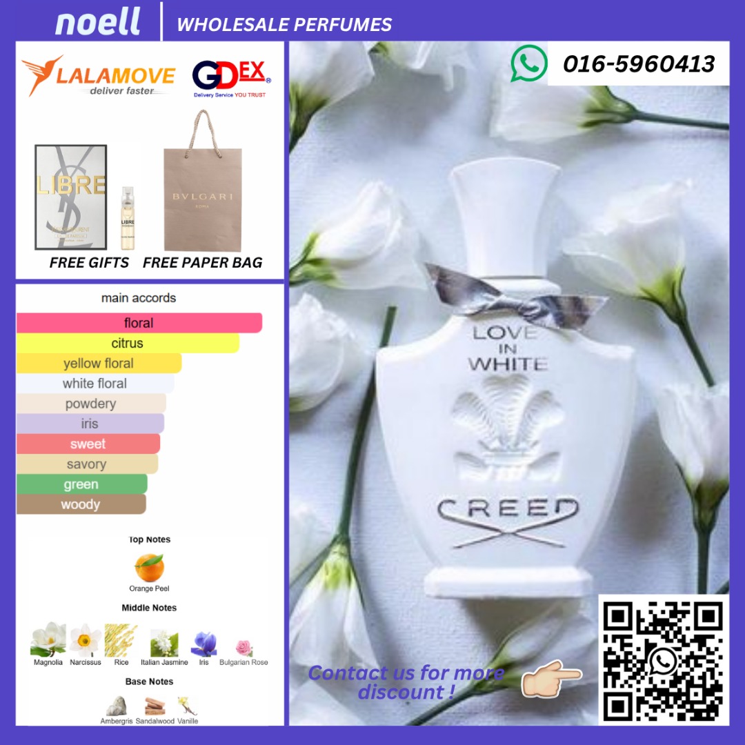 [ORIGINAL] AUTHENTIC READY STOCK CREED LOVE IN WHITE 75ML EDP PERFUME ...