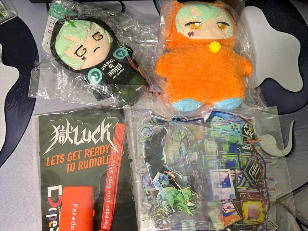 Paradox Live gokuluck Kenta Mikoshiba 獄Luck Plushie Lightstick and ...