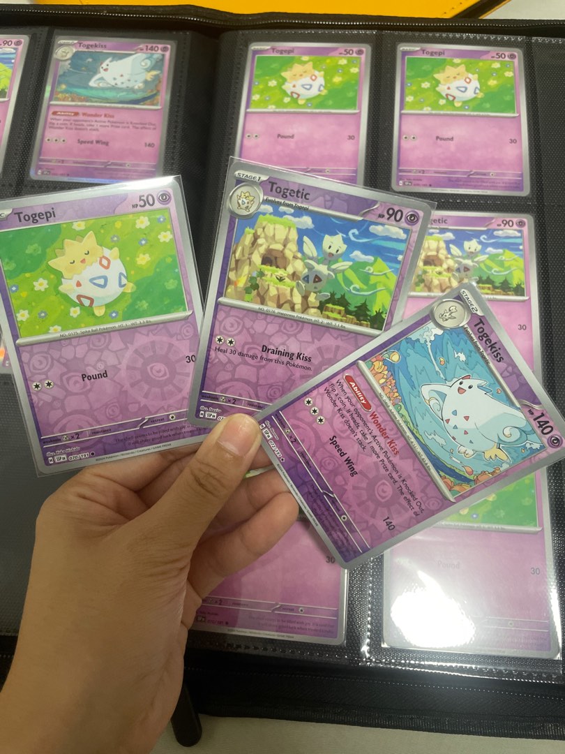 Pokemon reverse holo Togepi, Togetic, Togekiss Cards surging sparks ...