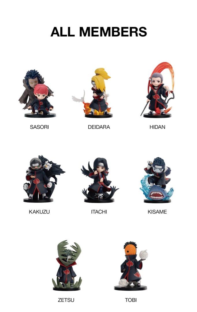 Pop Mart x Gong Naruto Shippuden Akatsuki Figure Set, Hobbies & Toys ...