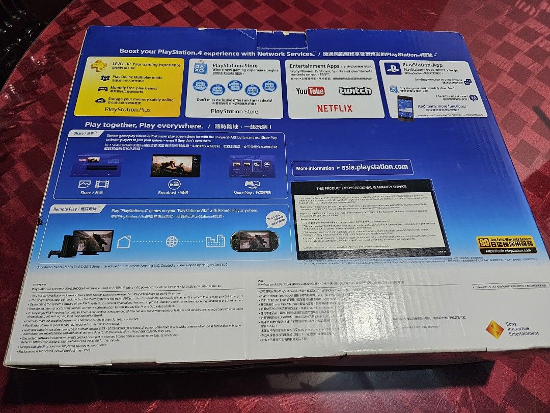 PS4 Pro 1TB Jet Black CUH-7006B B01 FW13.02 with box, Video Gaming ...