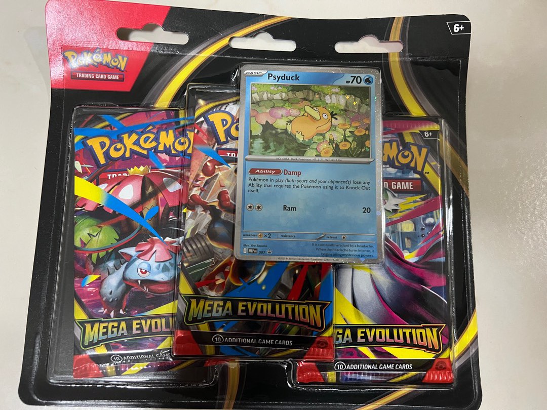 (BLACK FRIDAY SALE) Psyduck 007 Promo Mega Evolution Blister Pack (9 ...
