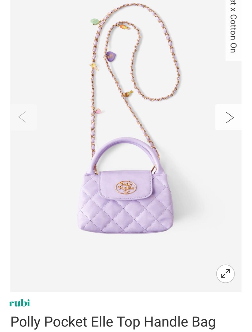 Rubi Polly Pocket Elle Top Handle Bag, Women's Fashion, Bags & Wallets ...