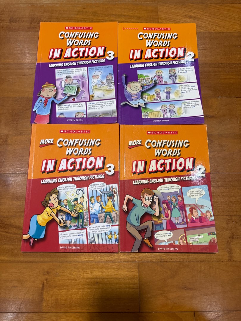 Scholastic Confusing Words in Action Books (Set of 4), Hobbies & Toys ...