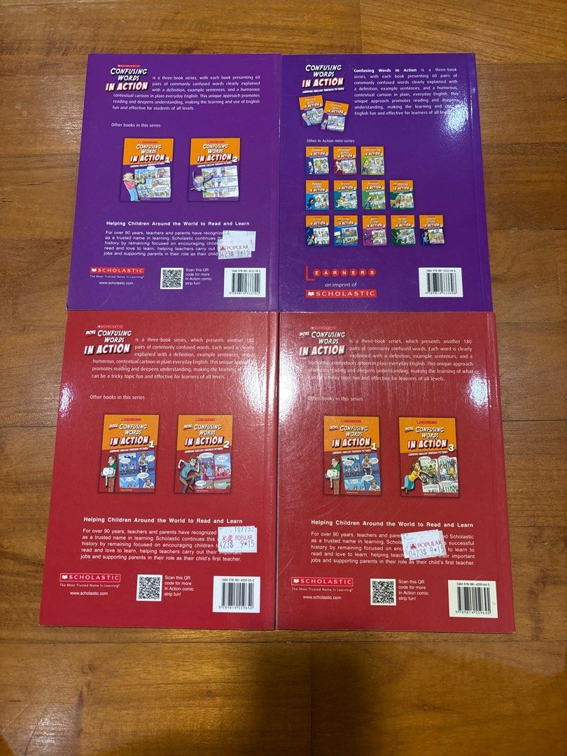 Scholastic Confusing Words in Action Books (Set of 4), Hobbies & Toys ...