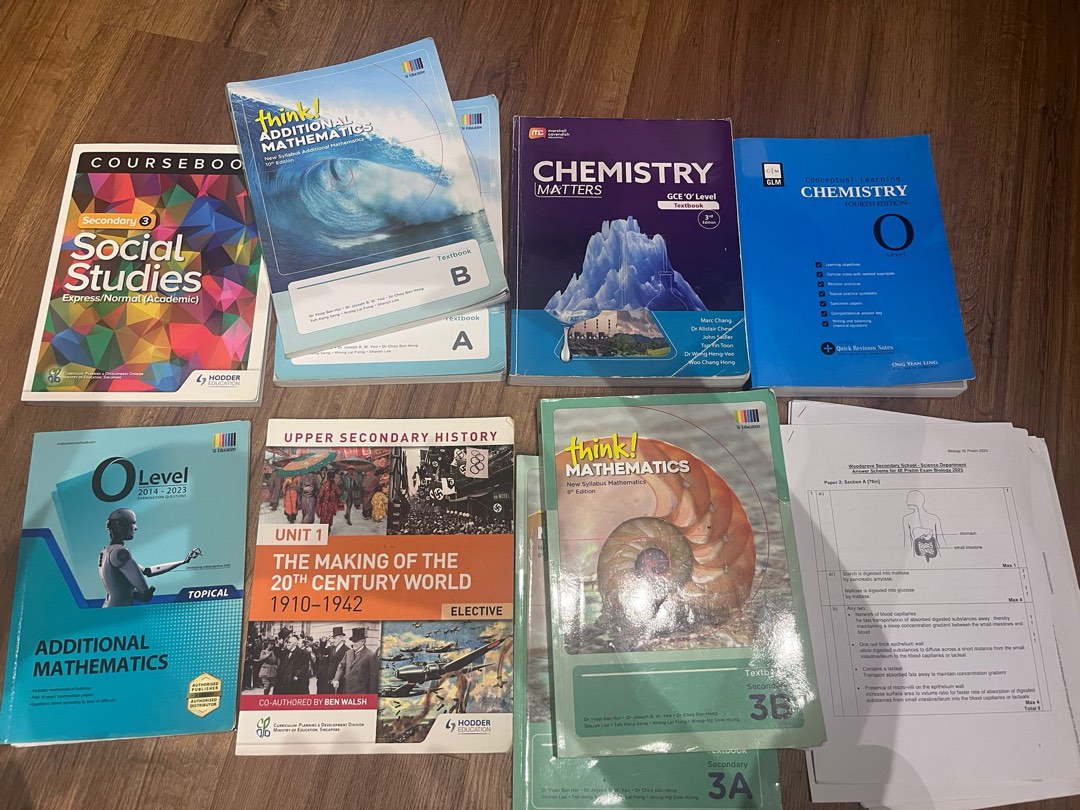 Secondary School Textbooks - Additional Math, Chemistry, Social Studies ...