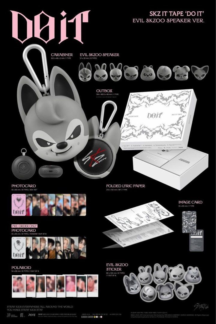 Stray Kids SKZ IT TAPE 'DO IT' Evil Skzoo Speaker Ver., Hobbies & Toys ...