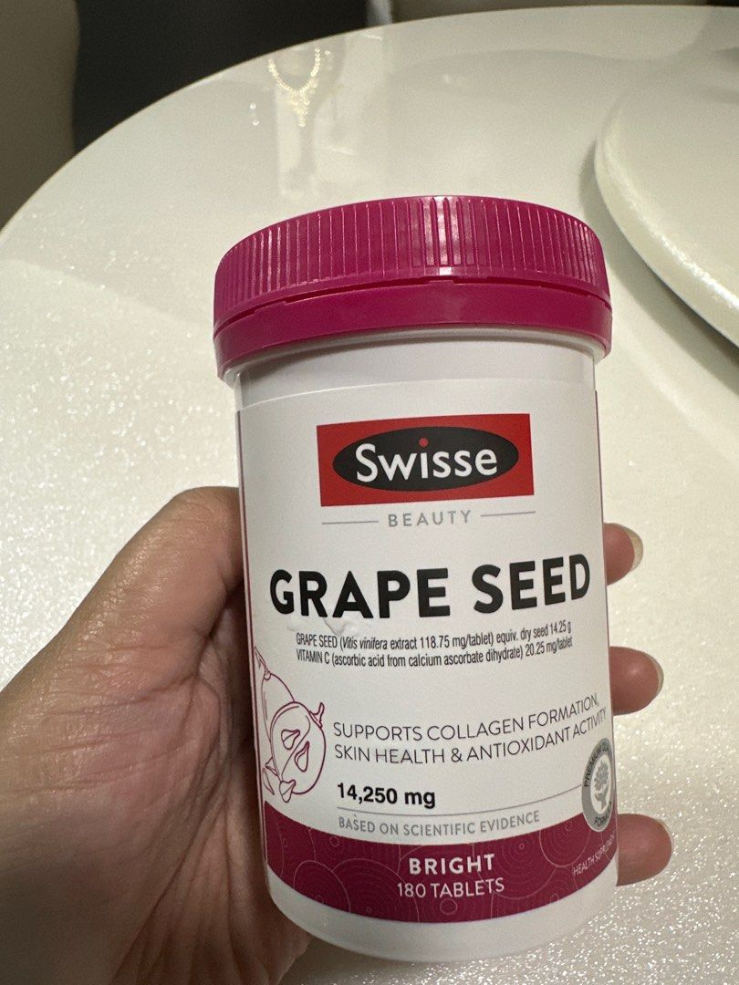 Swisse Beauty Grape Seed 180 Tablets, Health & Nutrition, Health ...