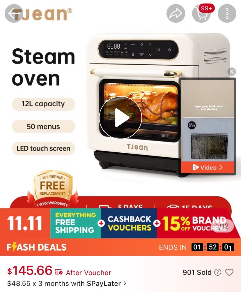 Tjean Steam Oven - Brand New, TV & Home Appliances, Kitchen Appliances ...