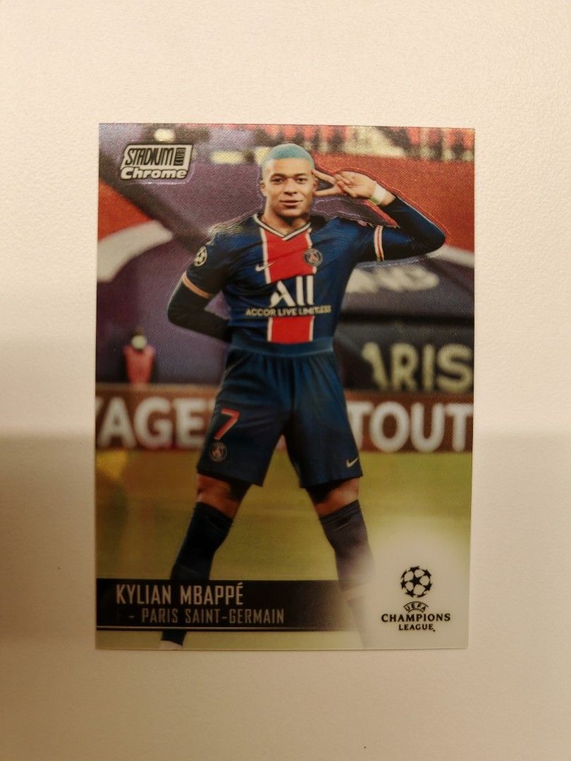 Topps Chrome Kylian Mbappe Champions League Card, Hobbies & Toys ...