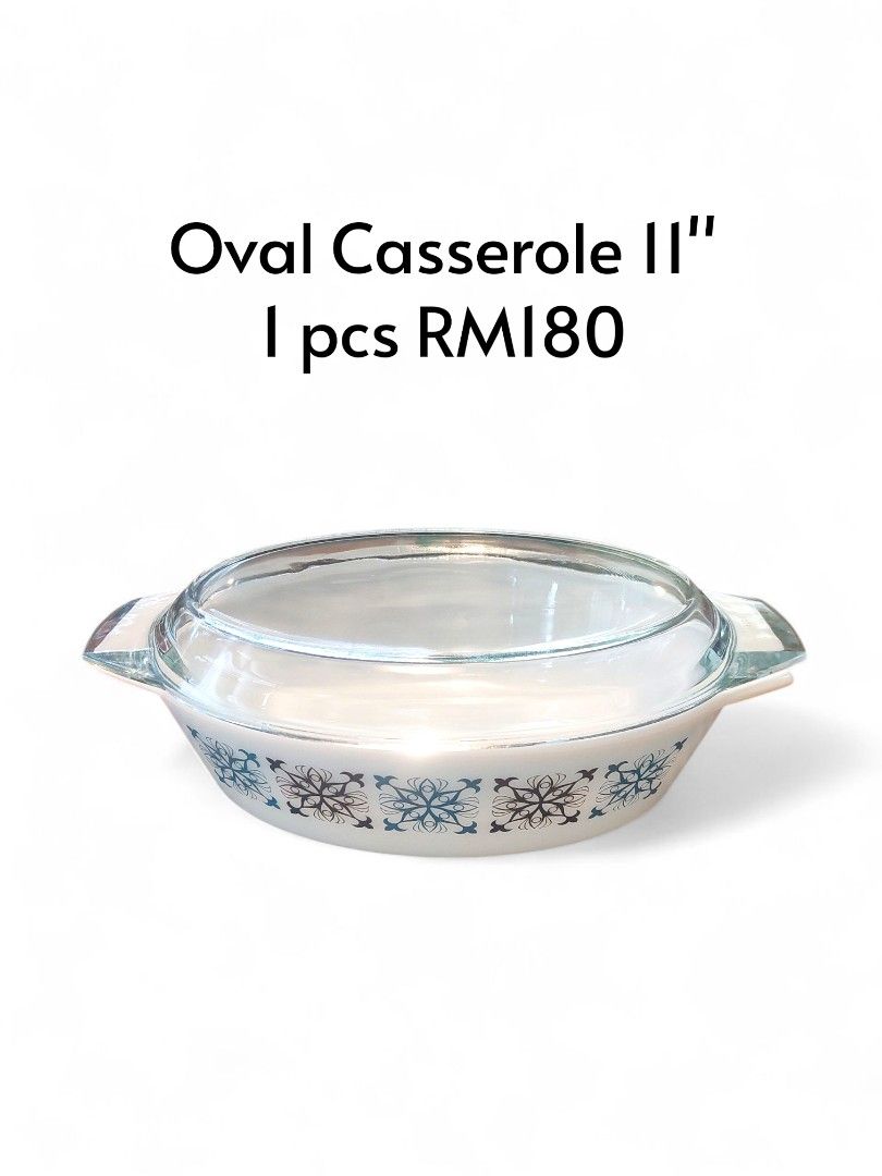 Vintage JAJ Pyrex Chelsea Oval Casserole II, Hobbies & Toys ...