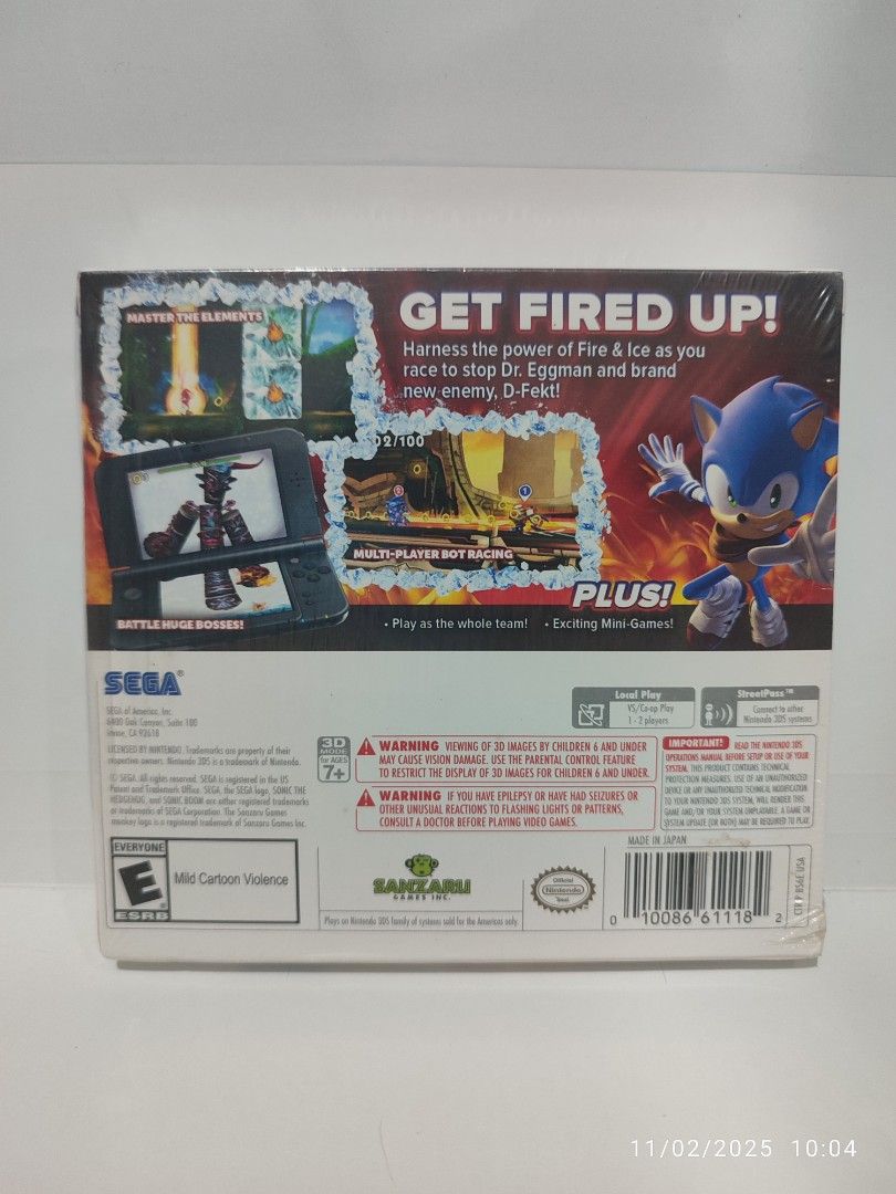 3DS - Sonic Boom: Fire & Ice (BRAND NEW) "NTSC", Video Gaming, Video ...