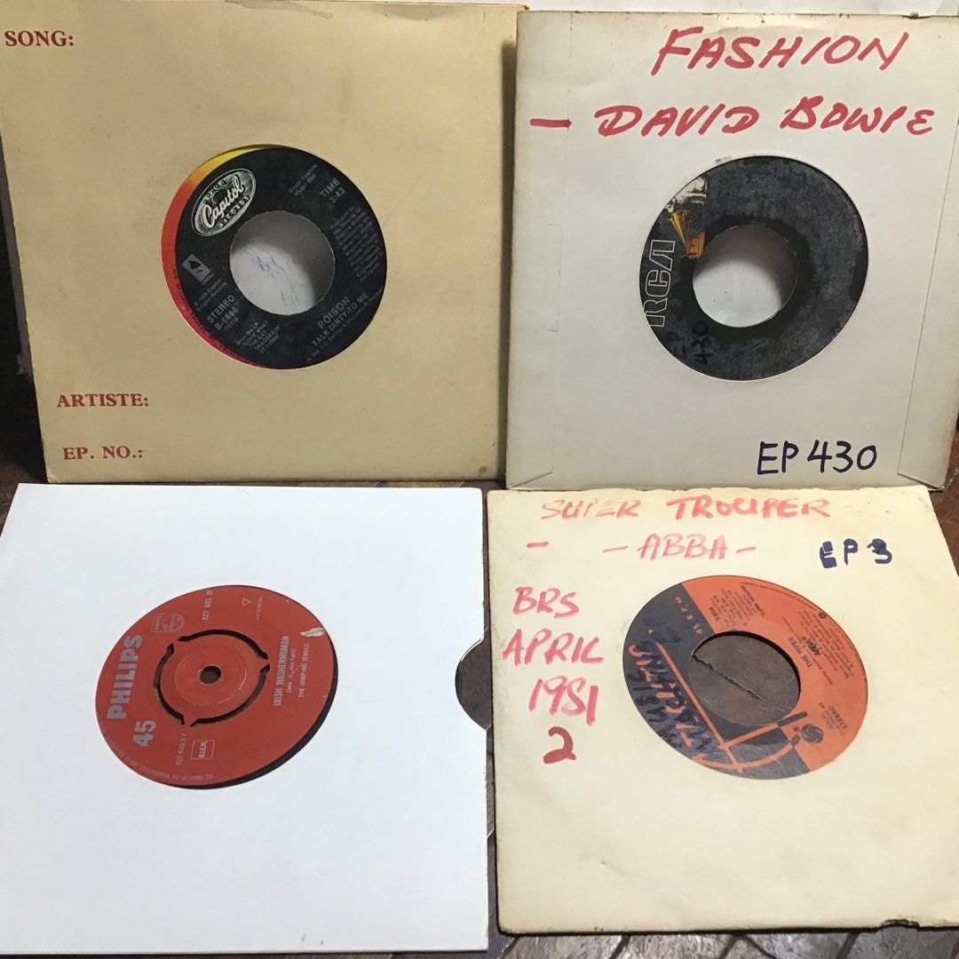 7 INCH Byrds - David Bowie - Poison - Elvis - Ricky Nelson - Eurythmics ...