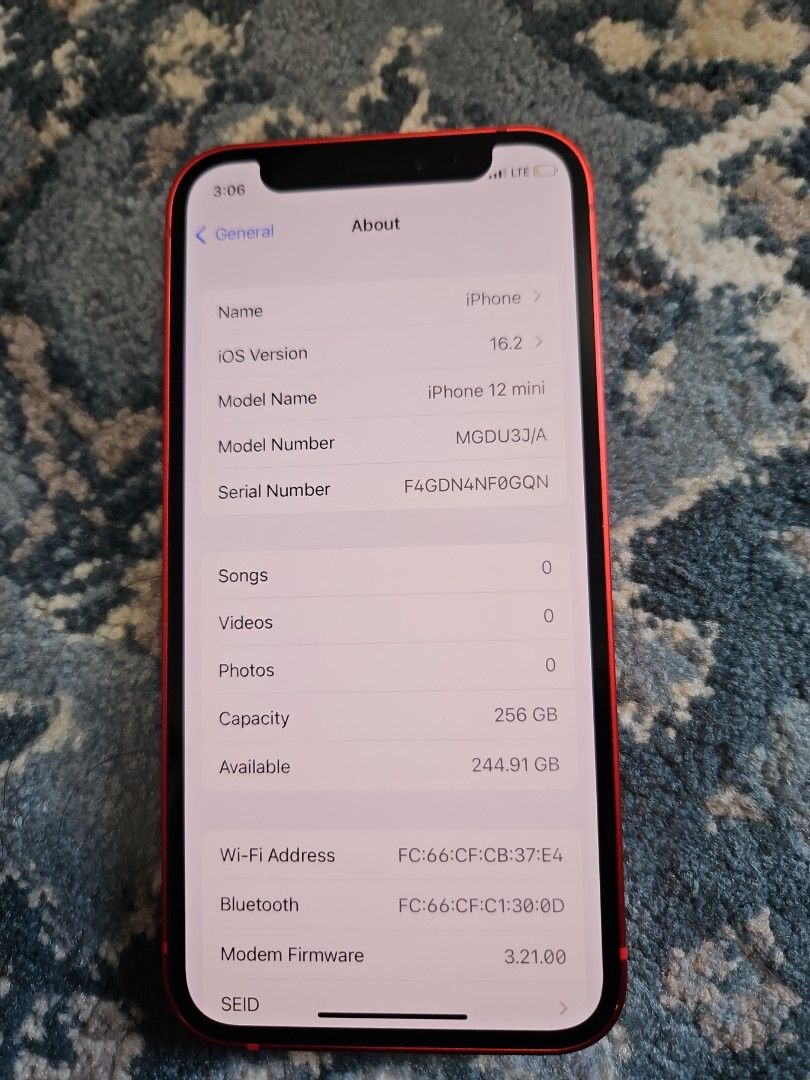 Apple iPhone 12 mini - Red - 256GB, 手提電話, 手機, iPhone, iPhone 12 系列 ...