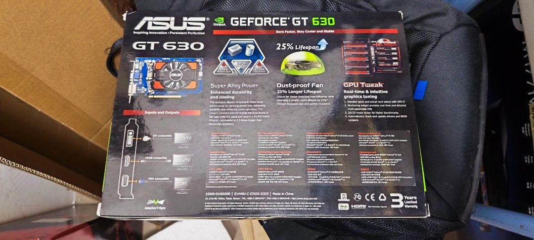 ASUS GeForce GT 630 Graphics Card, Computers & Tech, Parts ...