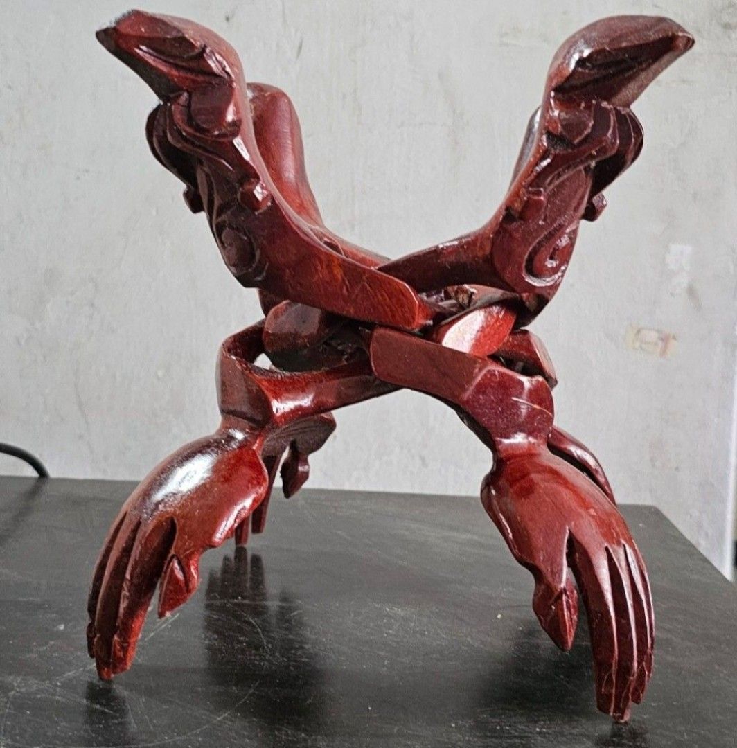 Hand-Carved Wooden Display Stand, Furniture & Home Living, Home Decor ...