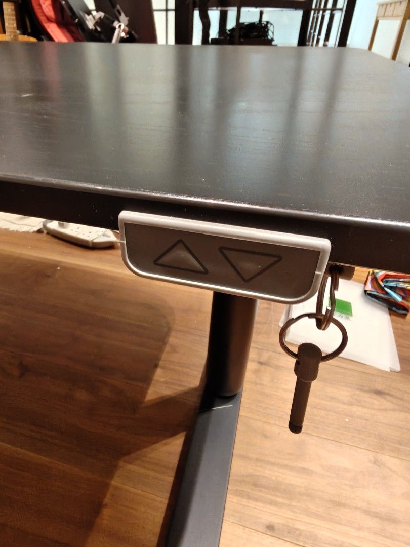 IKEA Electric Adjustable Standing Desk - Black, Furniture & Home Living ...