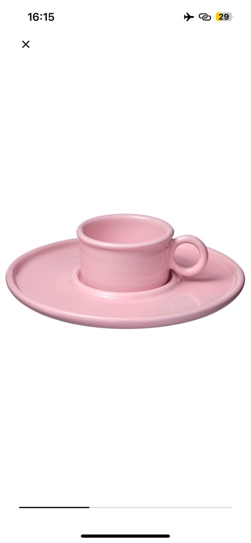 IKEA x Gustaf Westman VINTERFINT Cup and Saucer Set (Pink), Furniture ...
