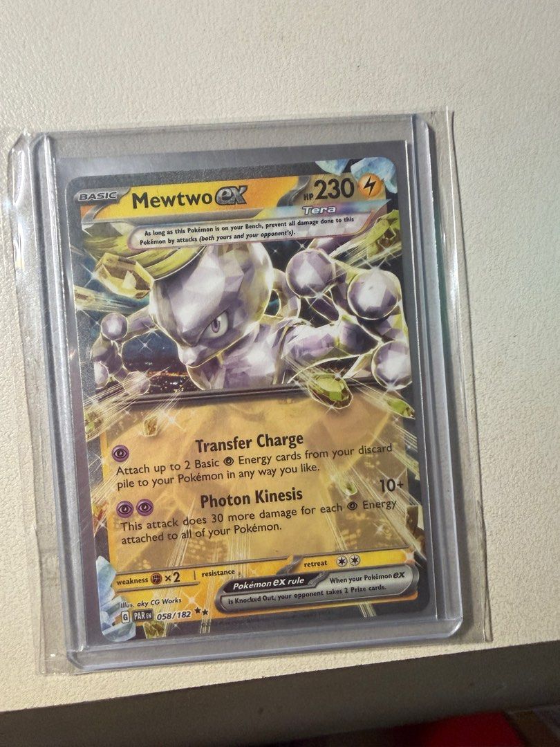 Mewtwo EX Tera Pokemon Card 058/182, Hobbies & Toys, Toys & Games on ...