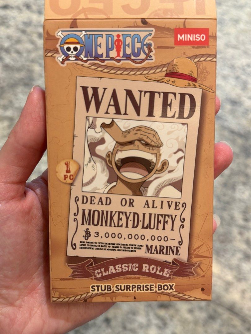Miniso One Piece Classic Role Stub Surprise Box - Wanted Poster ...