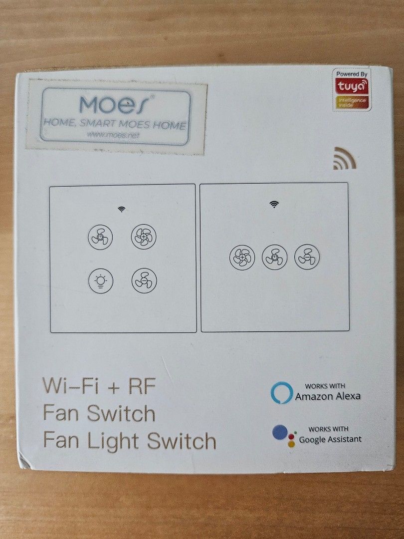 Moes Wi-Fi + RF Fan Light Switch, TV & Home Appliances, Electrical ...