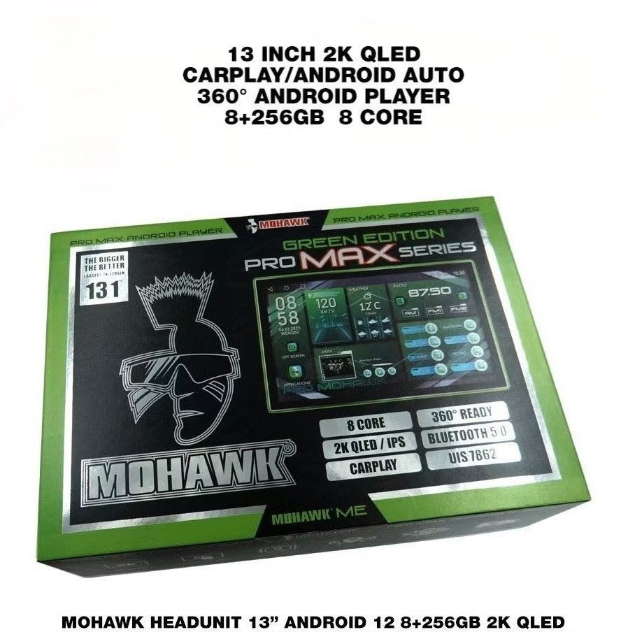 MOHAWK Car Audio PRO MAX Series Android Player 13 Inch Green Edition ...